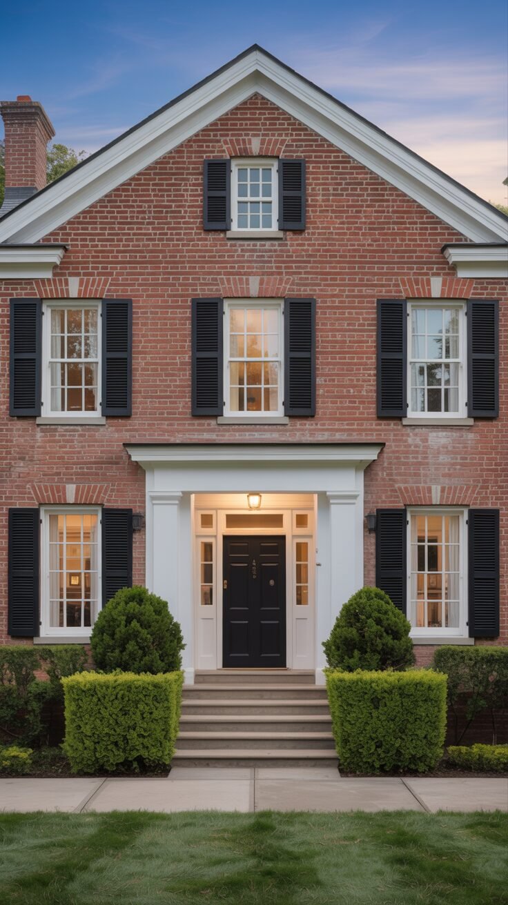 How to Choose the Right Exterior Color Scheme for a Red Brick House ...