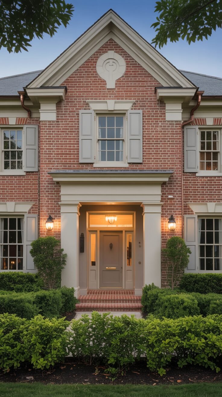 How to Choose the Right Exterior Color Scheme for a Red Brick House ...