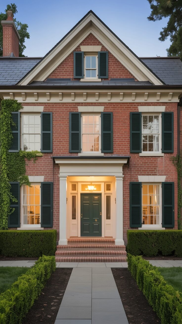 How to Choose the Right Exterior Color Scheme for a Red Brick House ...