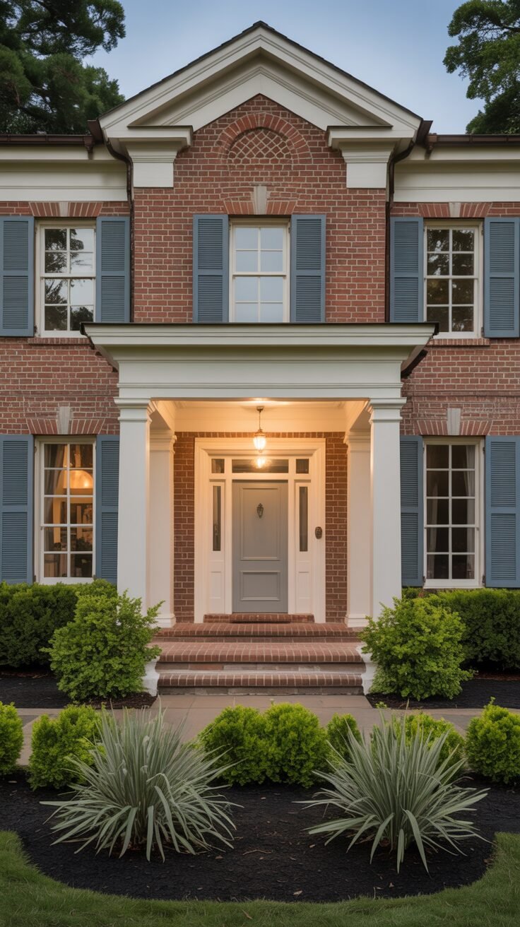 How to Choose the Right Exterior Color Scheme for a Red Brick House ...