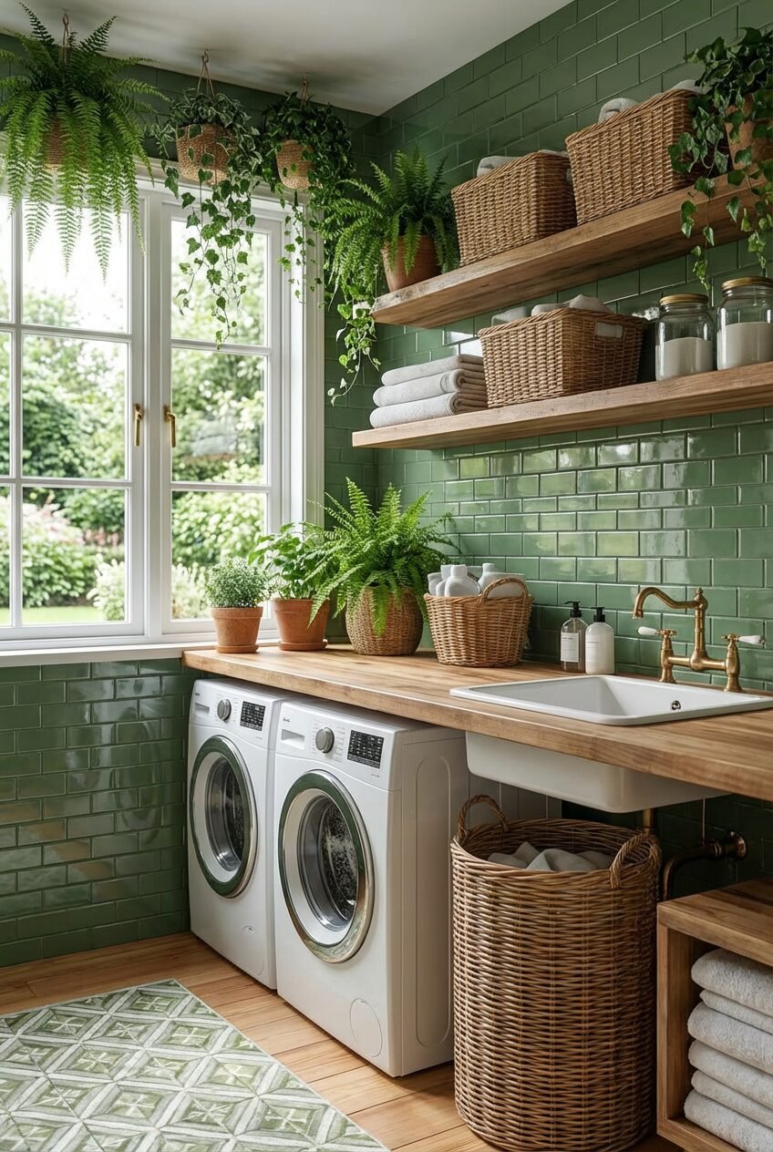 Green Laundry Rooms Aren’t a Trend, They’re a Design Shortcut ...