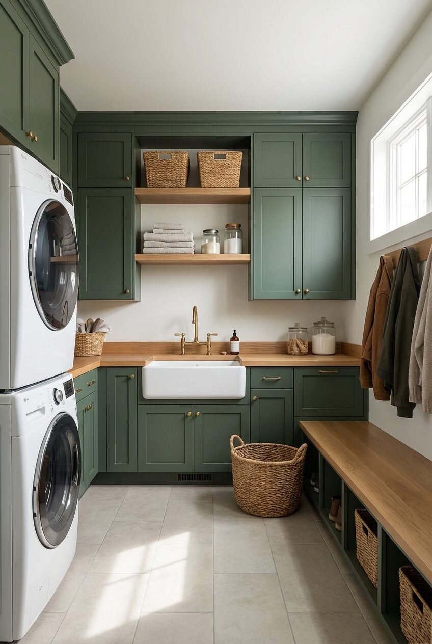 Green Laundry Rooms Aren’t a Trend, They’re a Design Shortcut ...